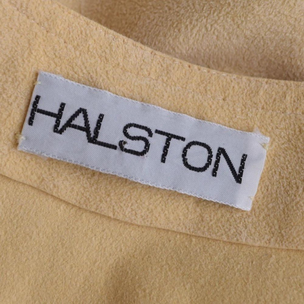 Halston Vintage 1970s Iconic Light Yellow Ultrasuede … - Gem